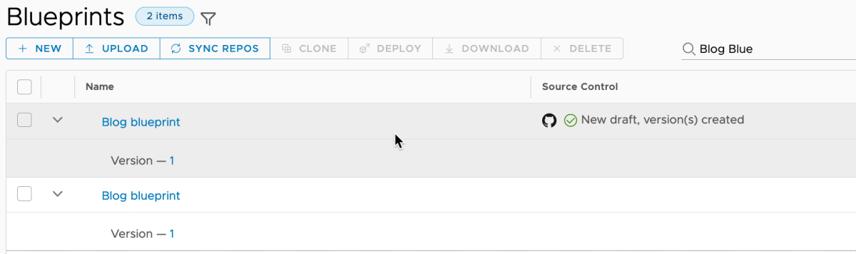 vRA Cloud Sync Blueprint Versions to Github – {!aCoder}